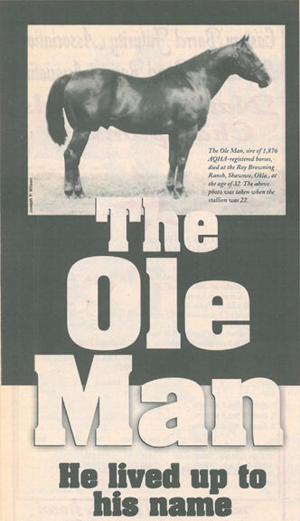 Throwback: The Ole Man - Barrel Horse News