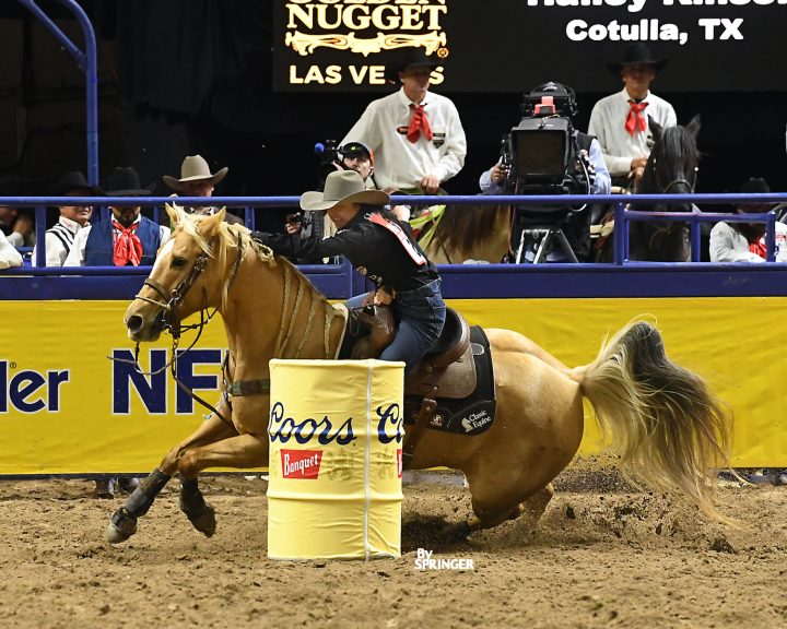 Golden Girl: Hailey Kinsel Wins Round Two of the Wrangler NFR - Barrel ...
